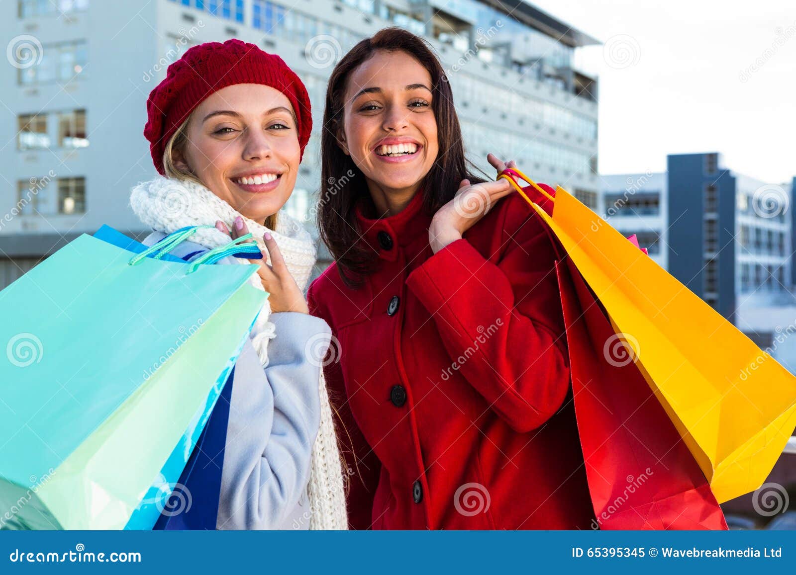 Two girls doing shopping stock image. Image of fair, casual - 65395345