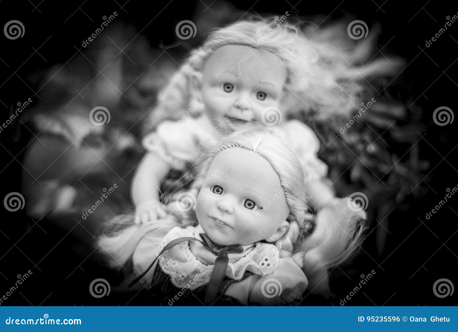 Two girls dolls stock photo. Image of artistic, cute - 95235596