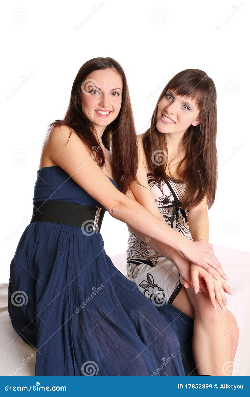 Girls In Evening Dresses Royalty-Free Stock Image | CartoonDealer.com ...