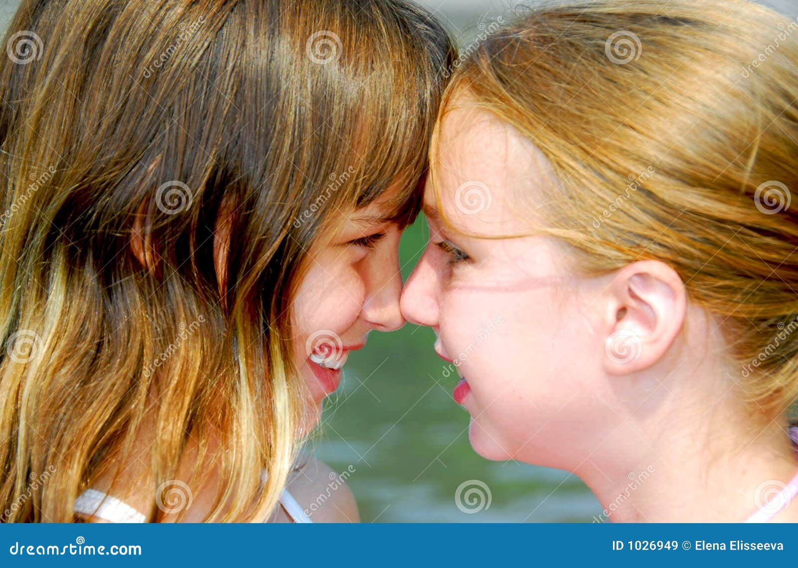 Two girls faces stock image. Image of cute, girls, childhood - 1026949