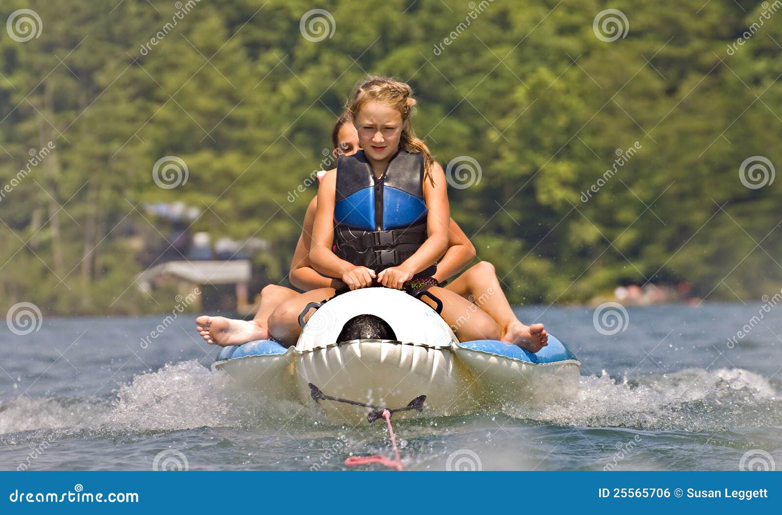 Two Girls on a Float stock photo. Image of lifestyle - 25565706