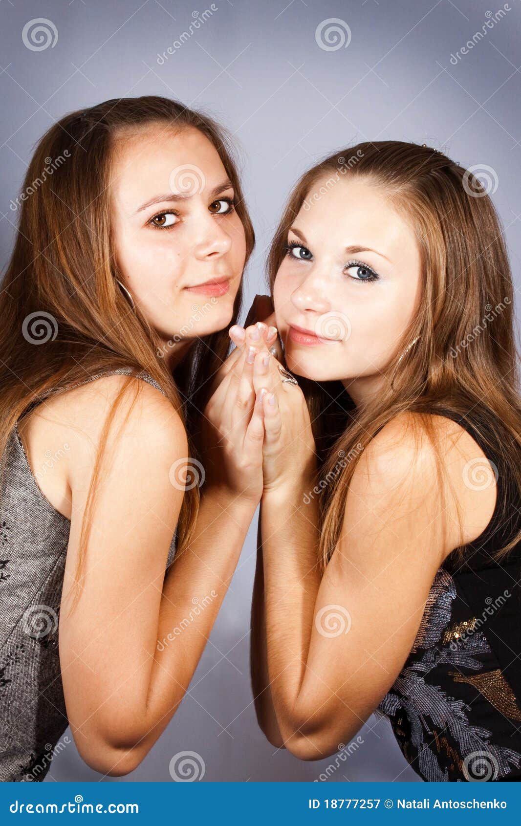 Two girls of friends. stock image. Image of beautiful - 18777257