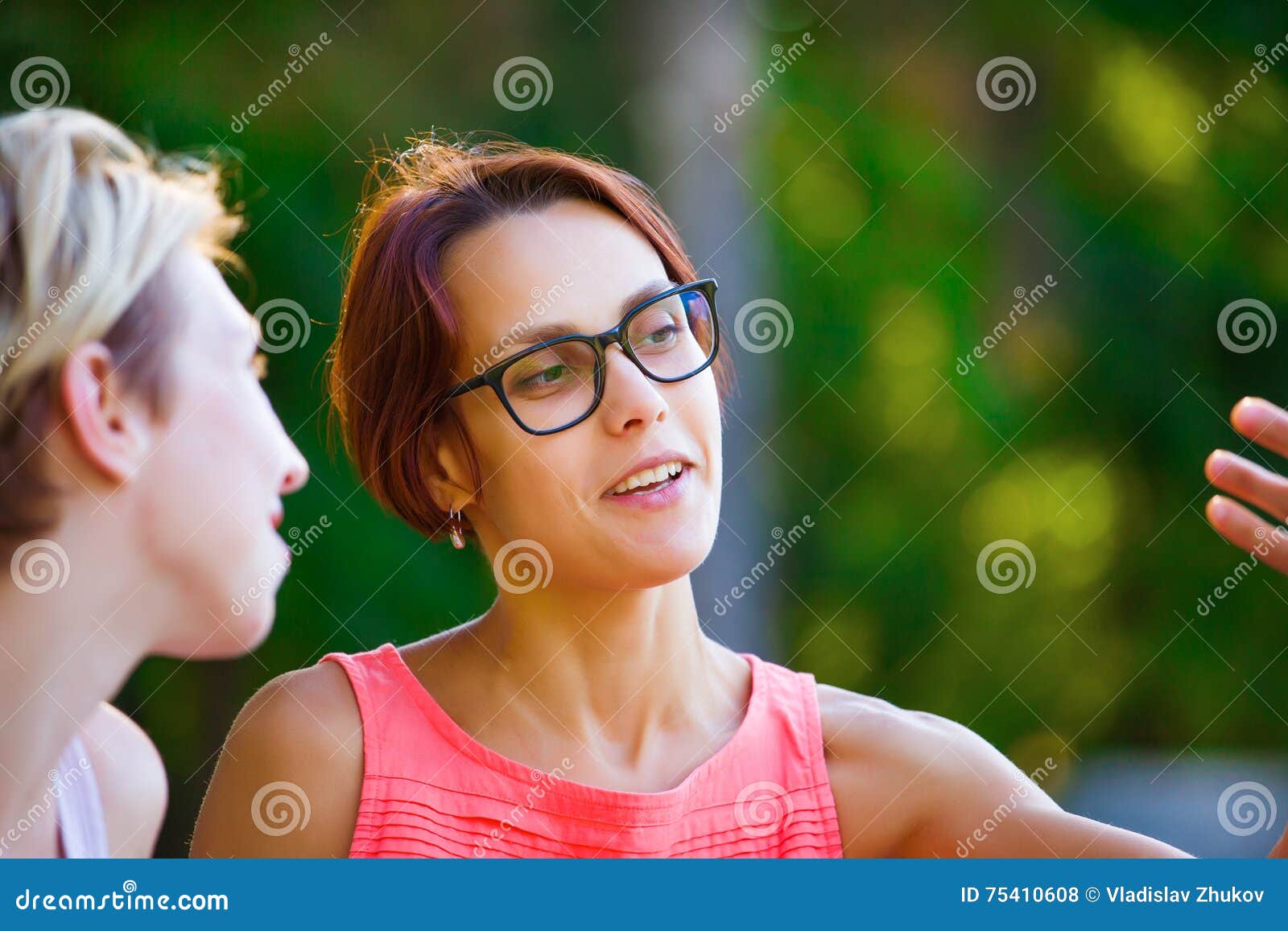 Two Girls Having Fun in the Park. Stock Photo - Image of outdoor ...