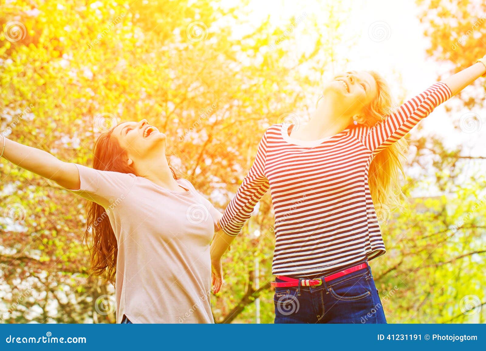 Two girls having fun stock image. Image of enjoyment - 41231191