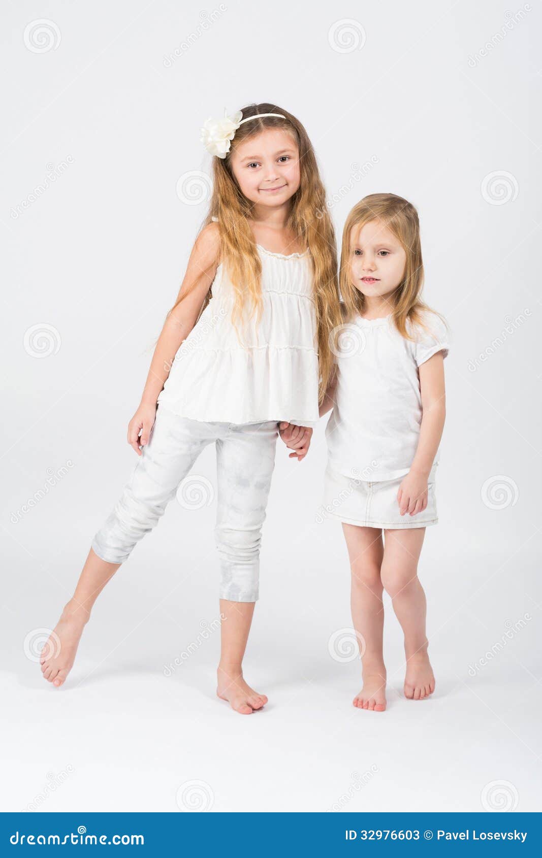 Two Girls are Holding Hands Stock Image - Image of concentration ...