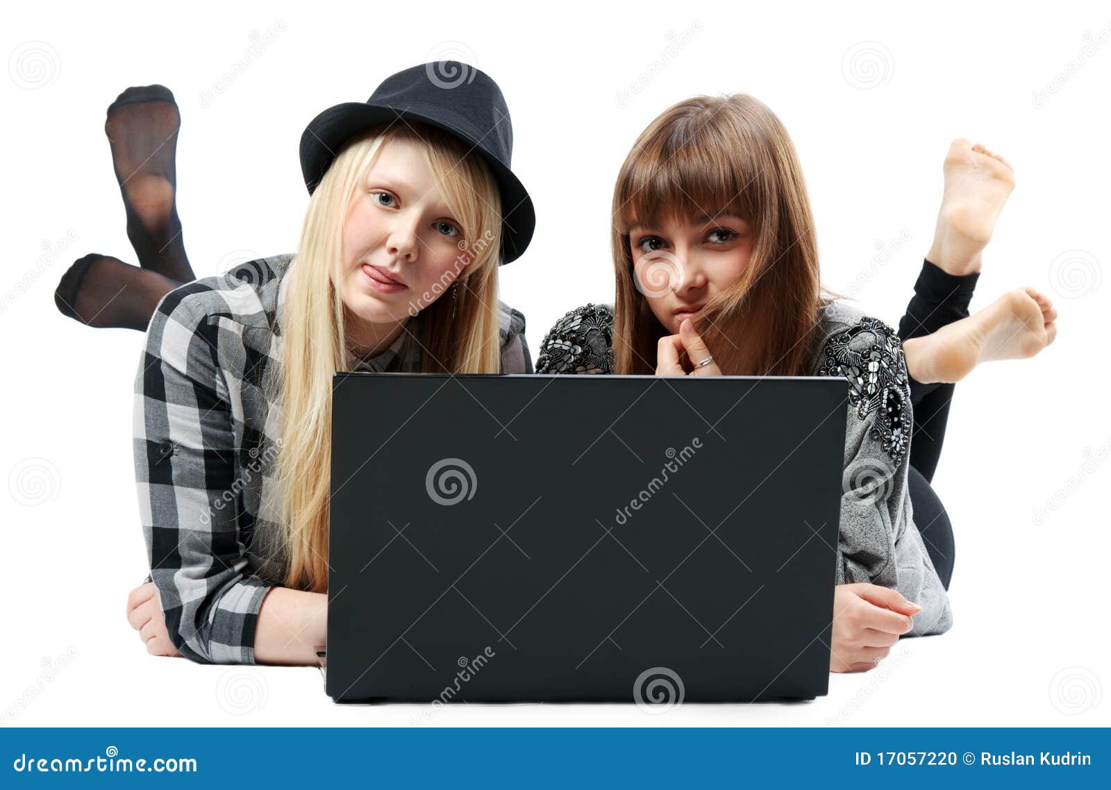 Two Girls Lies Computer Photos - Free & Royalty-Free Stock Photos from ...