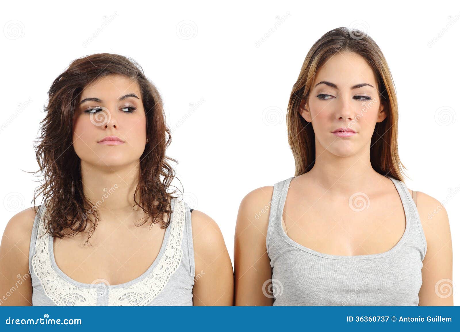 Two Girls Looking Each Other Angry Stock Image - Image of fight ...