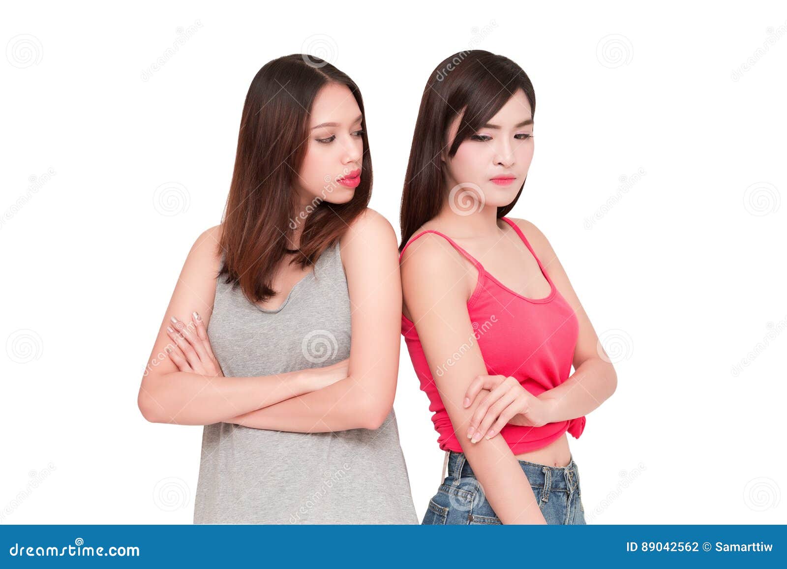 Two Girls Looking Each Other Angry Stock Photo - Image of arguing ...