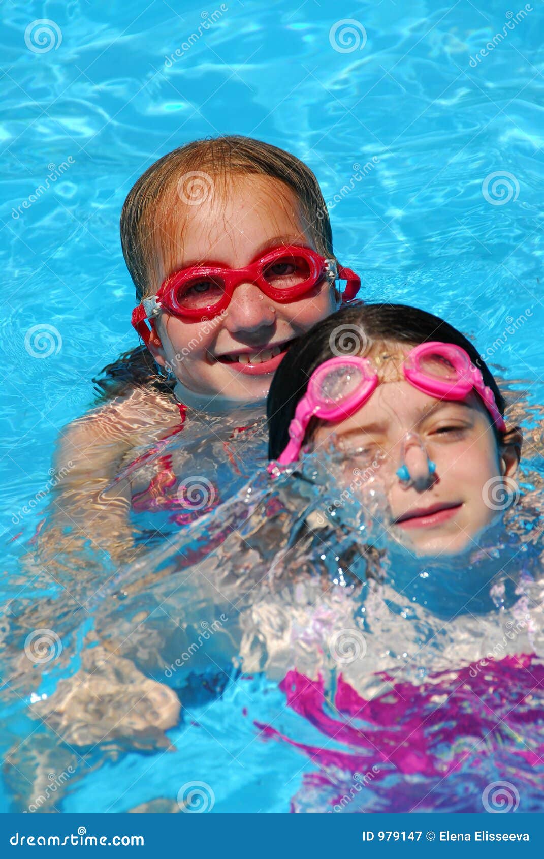 Two girls pool stock image. Image of active, happiness - 979147