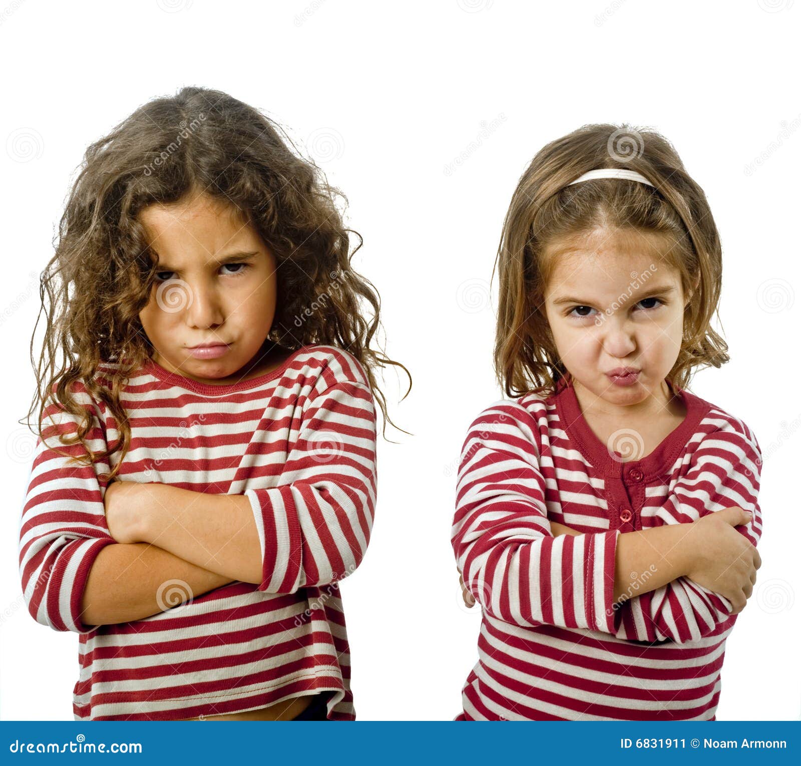 Two girls in quarrel stock image. Image of background - 6831911