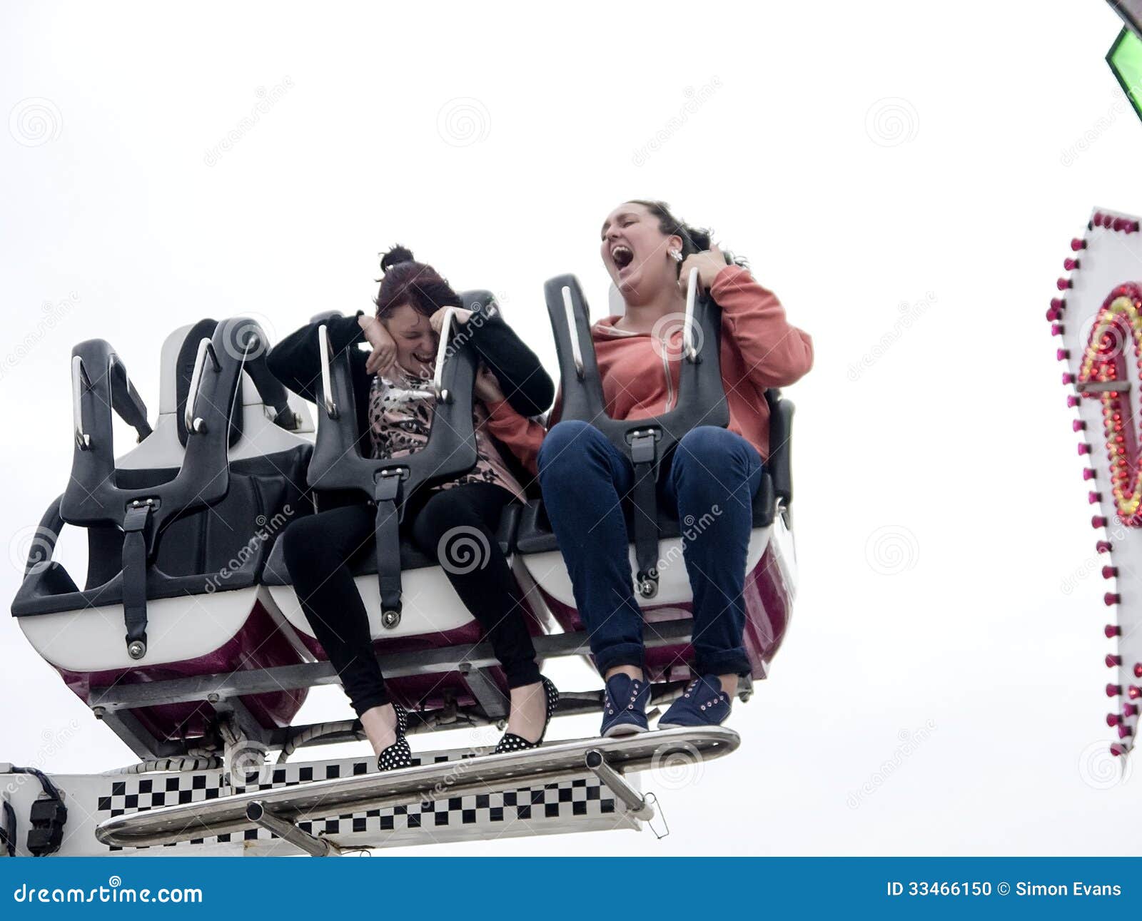 Two Girls Screaming on a Fairground Ride Editorial Image - Image of ...