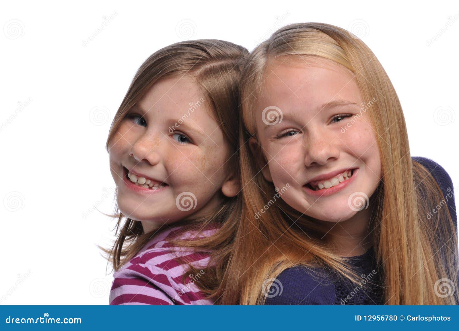 Two girls smiling stock photo. Image of young, happiness - 12956780