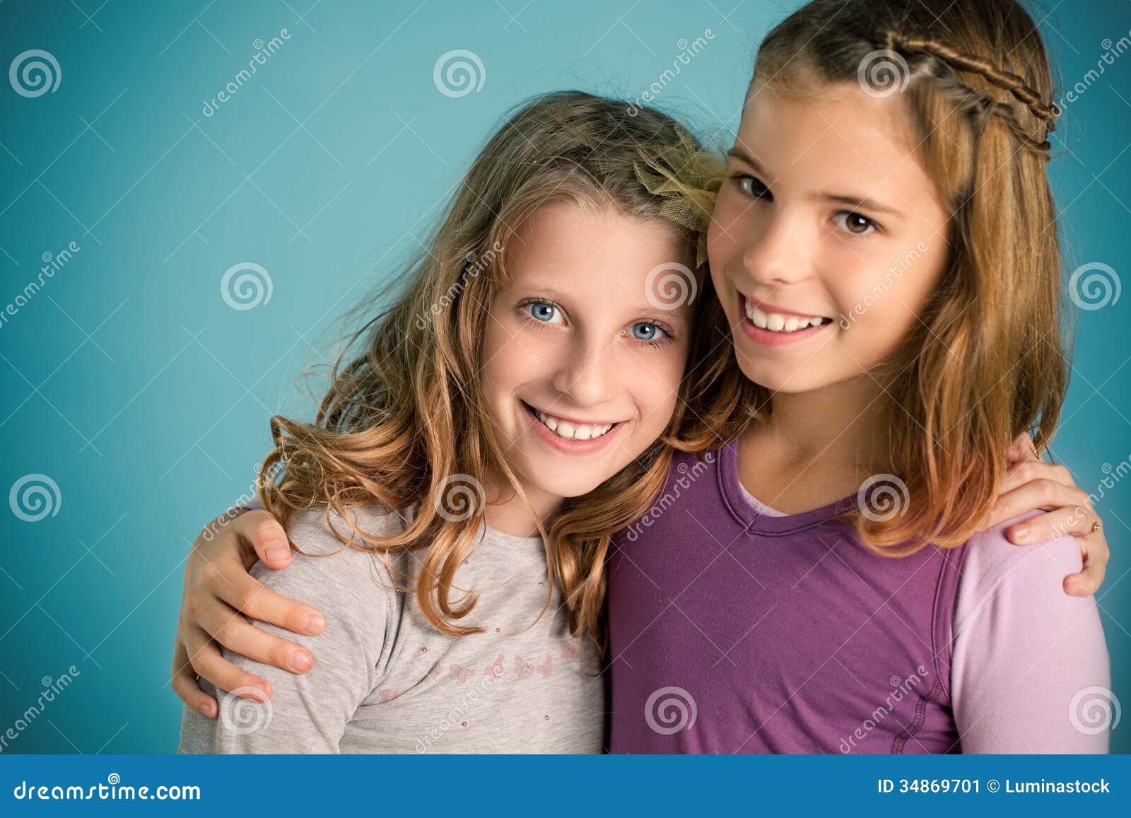 Two Girls Smiling stock image. Image of friends, cheerful - 34869701