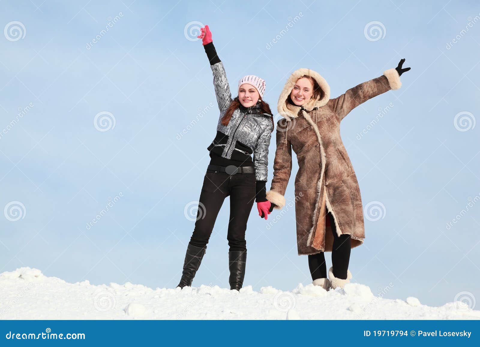 Girls Stand On Hands And Doing Acrobatic And Flexible Tricks, Girls ...