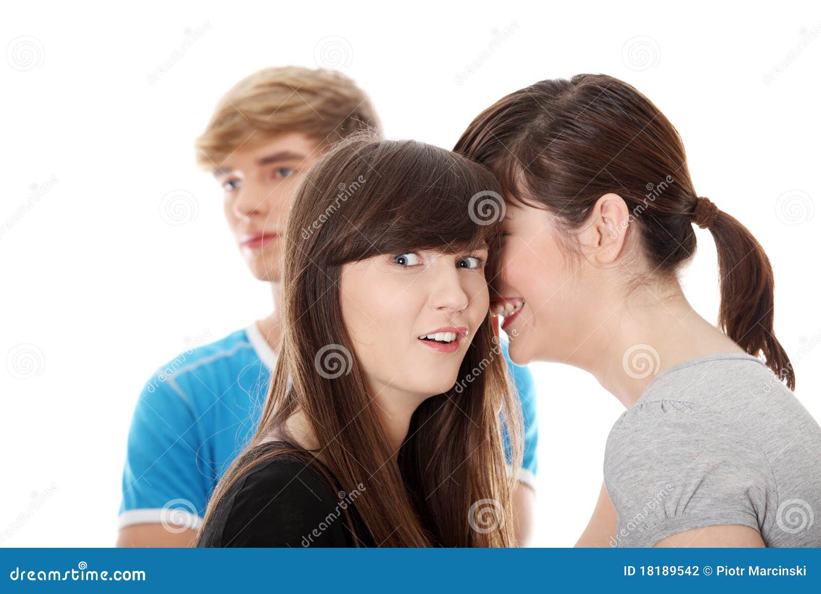 Two girls talking stock photo. Image of background, beauty - 18189542