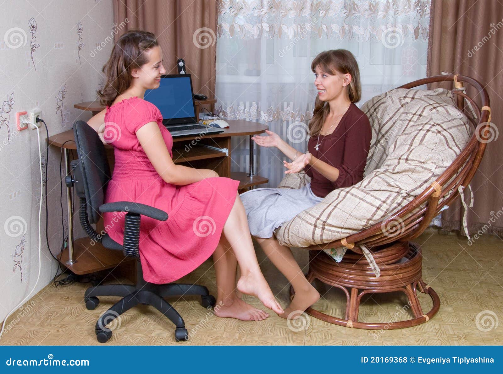 Two girls talking stock photo. Image of conversation - 20169368