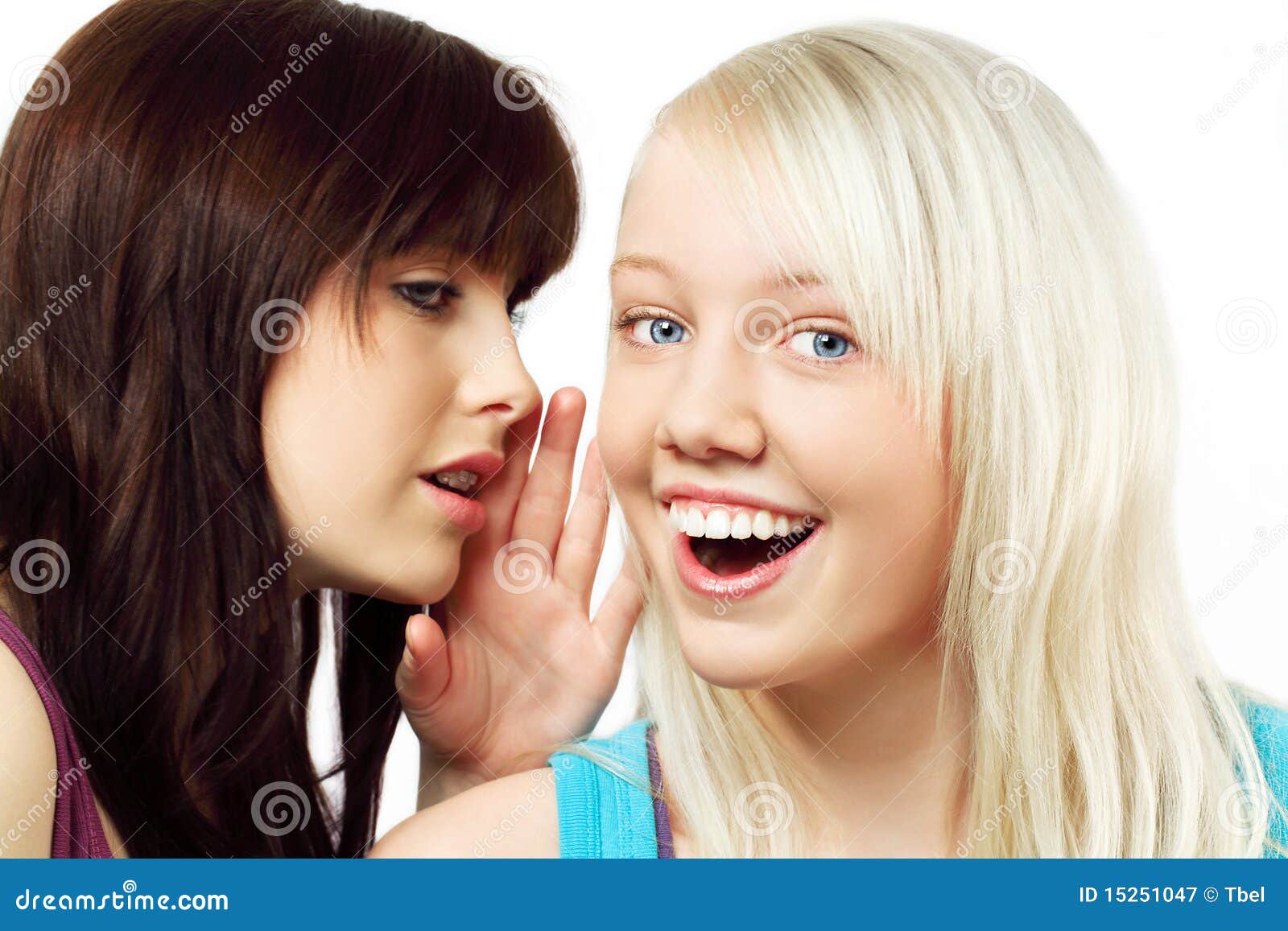Two girls whispering stock image. Image of beautiful - 15251047