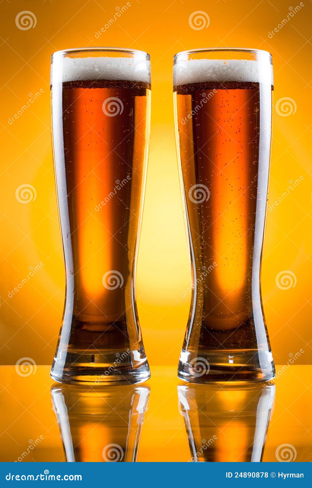 Two glass of beer stock photo. Image of beaker, liquid - 24890878