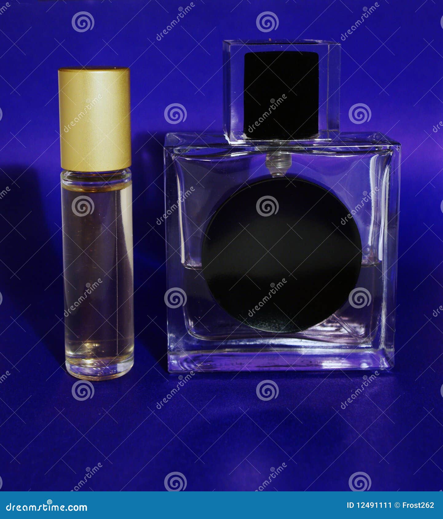 Two Glass Bottles with Perfume Stock Image - Image of luxe, vial: 12491111