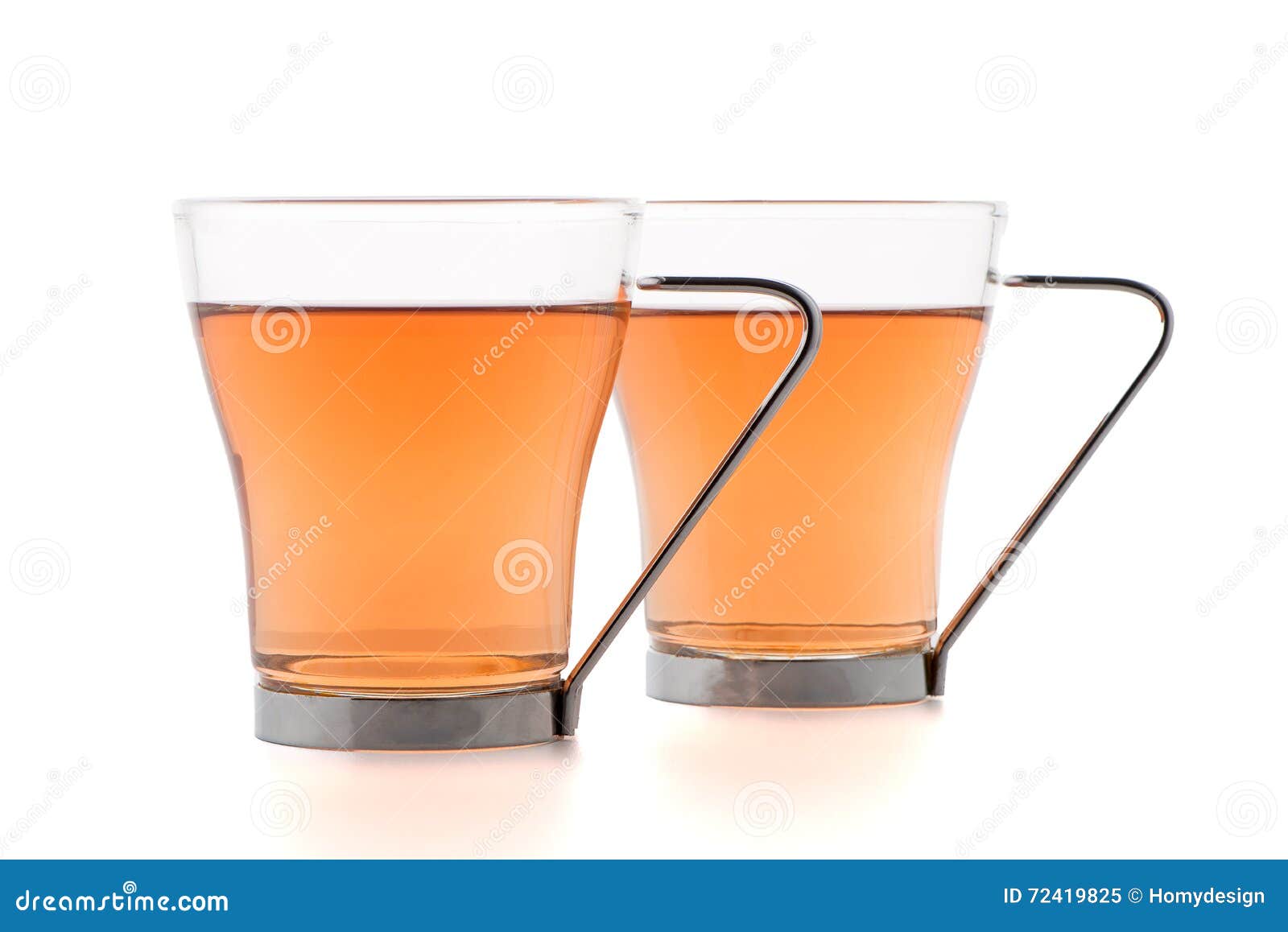 Two Glass Cups of Black Tea Stock Image - Image of traditional ...