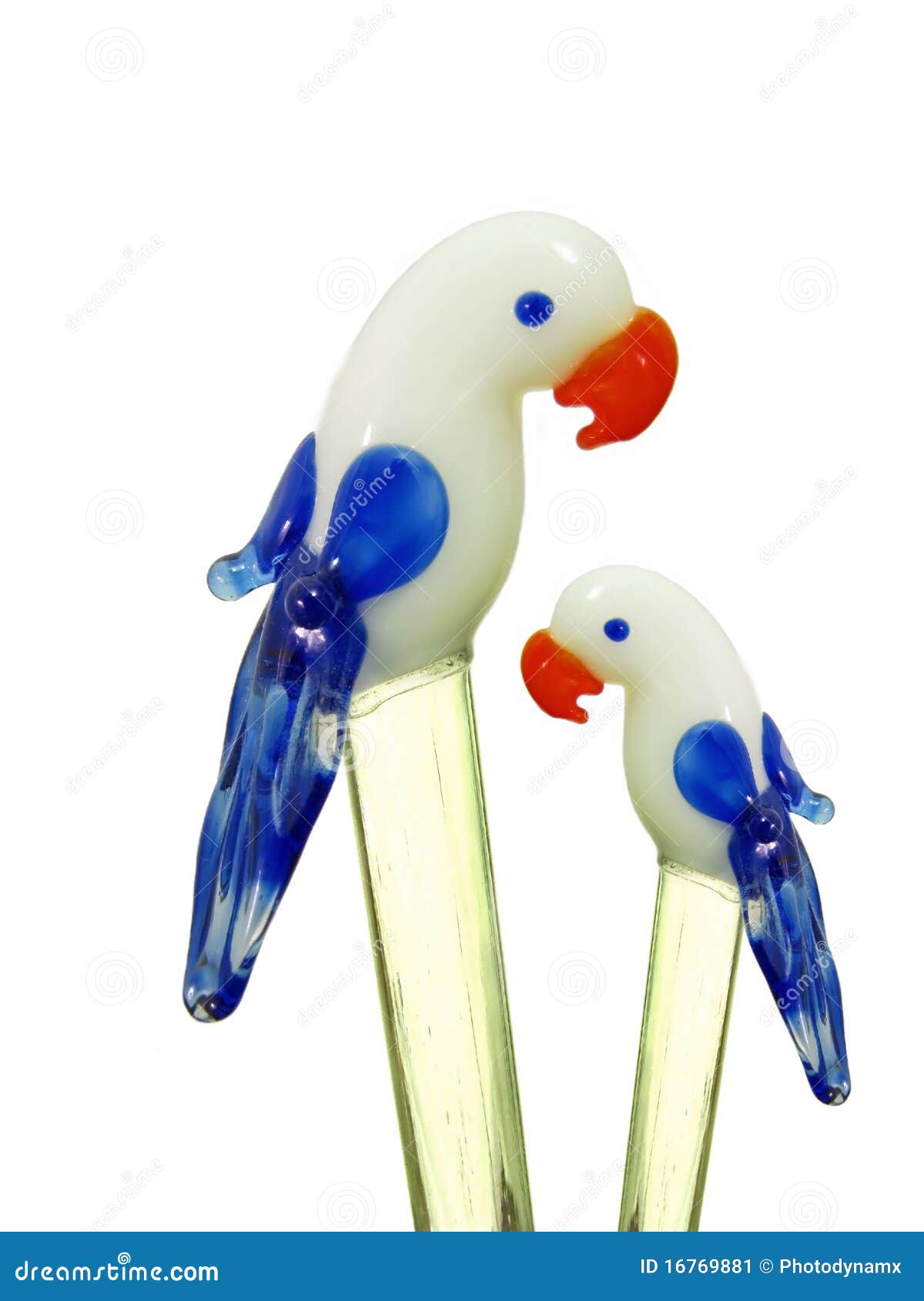 Two Glass Parrot Swizzle Sticks Stock Image - Image of night, tropical ...