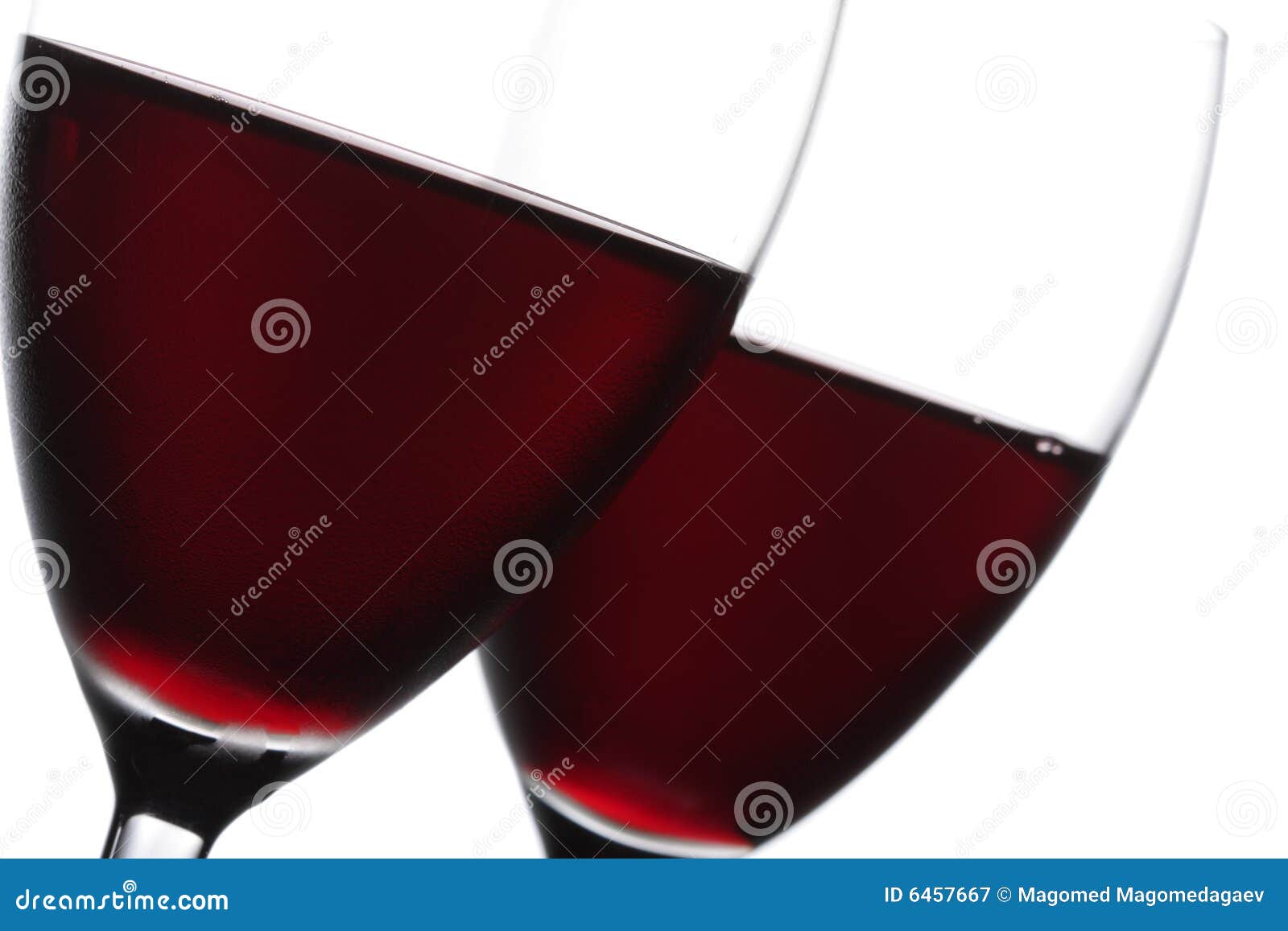 Two Glass of Red Wine Closeup Stock Image - Image of objects, small ...