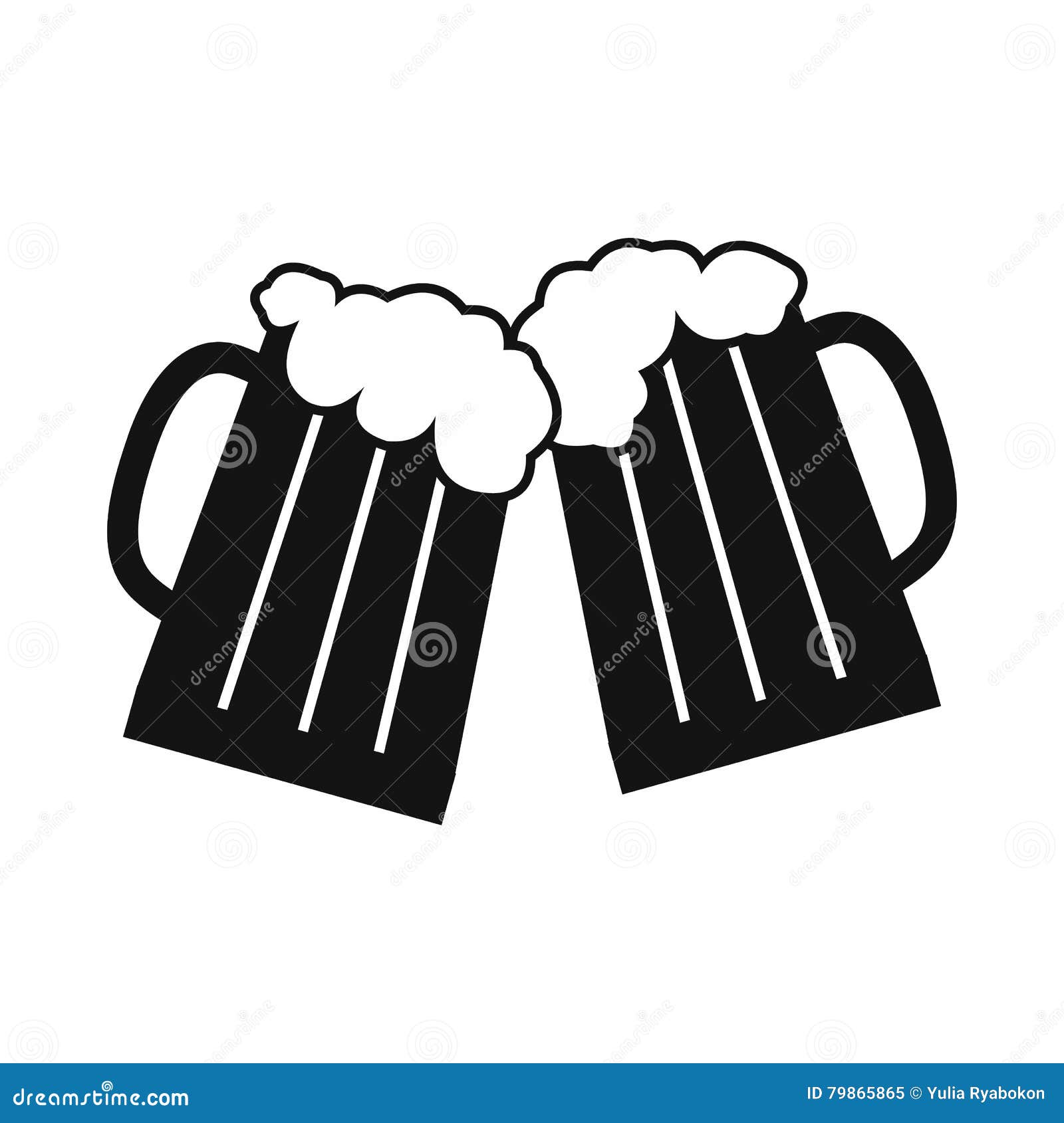 Beer Mug Vector Black And White