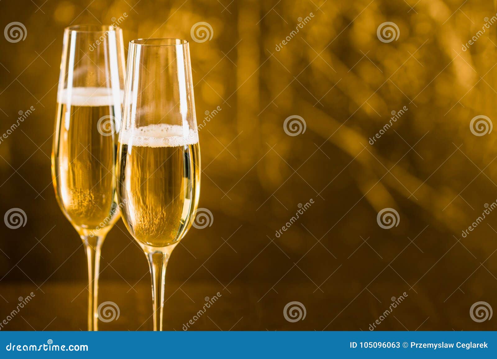 Two glasses of champagne stock image. Image of symbol - 105096063