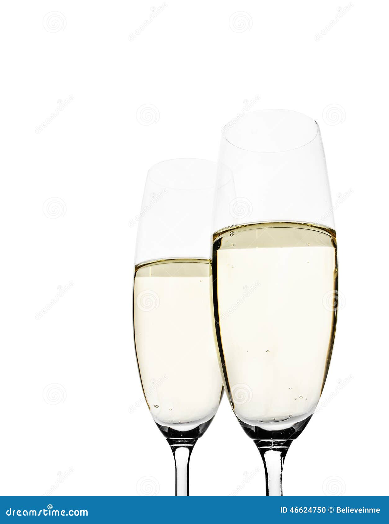 Two glasses of champagne stock photo. Image of christmas - 46624750