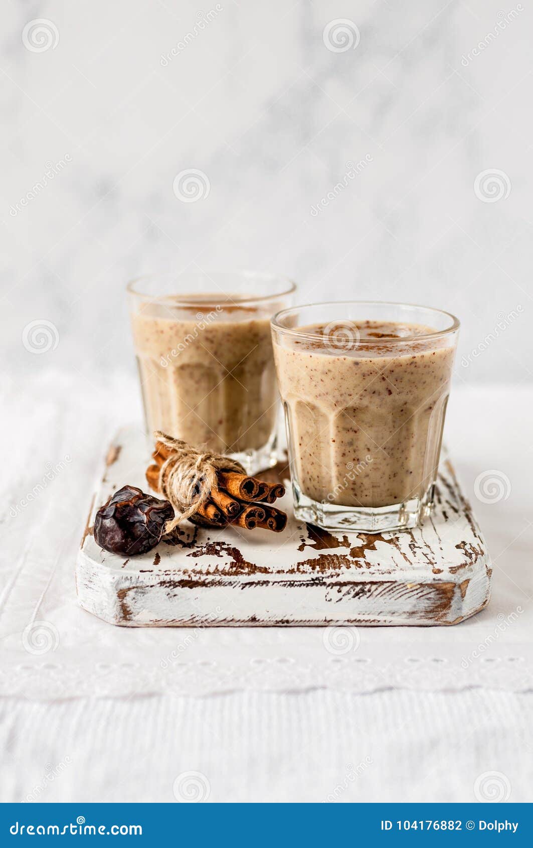 Date Milkshake with Cinnamon Stock Photo - Image of date, chocolate ...
