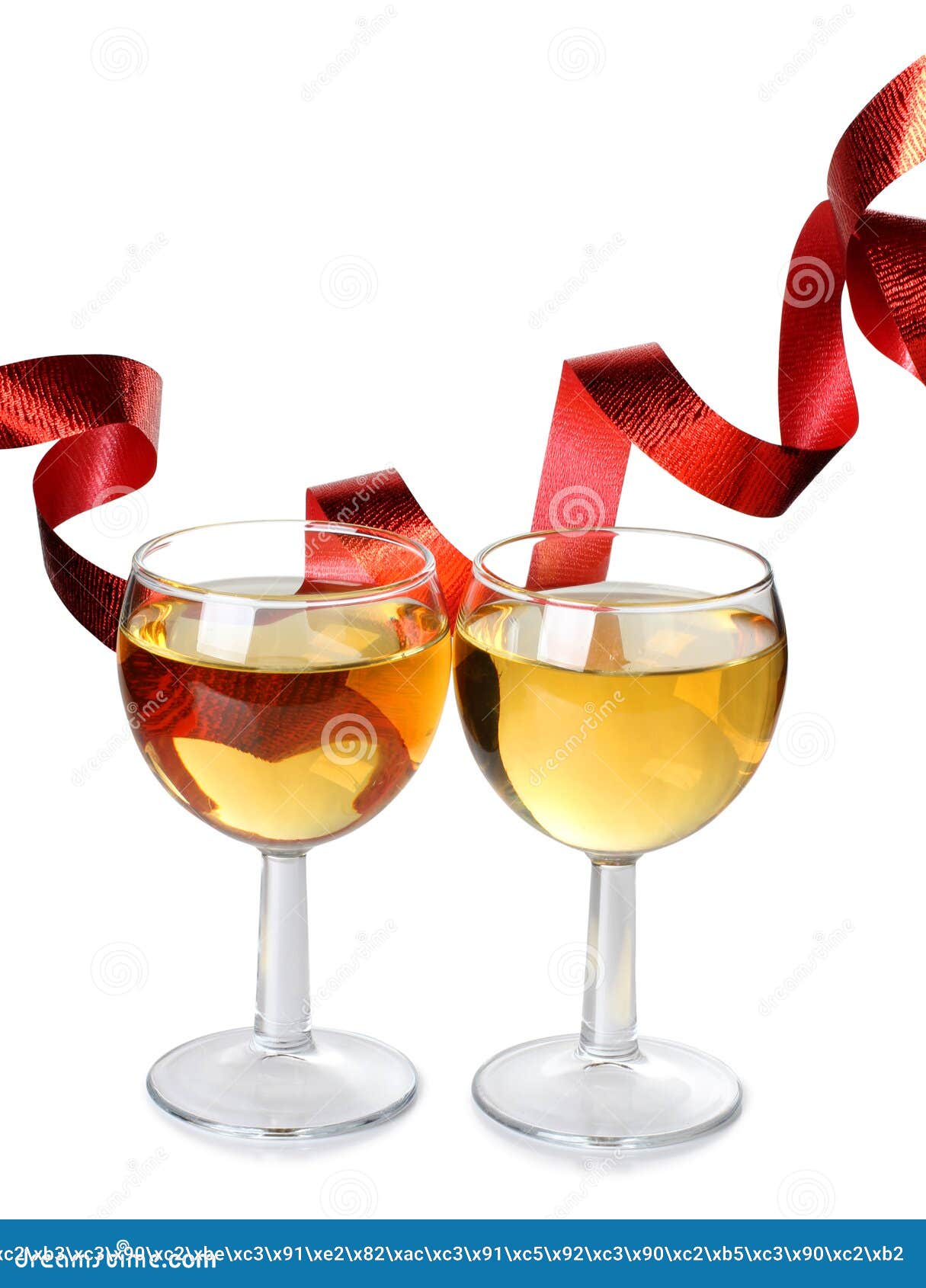 Two glasses and ribbons stock photo. Image of celebrate - 22198754