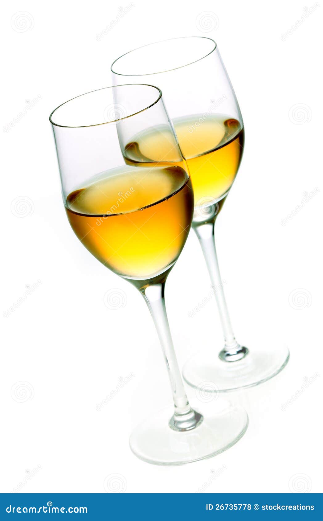 Two glasses of sherry stock photo. Image of glass, longdrink - 26735778