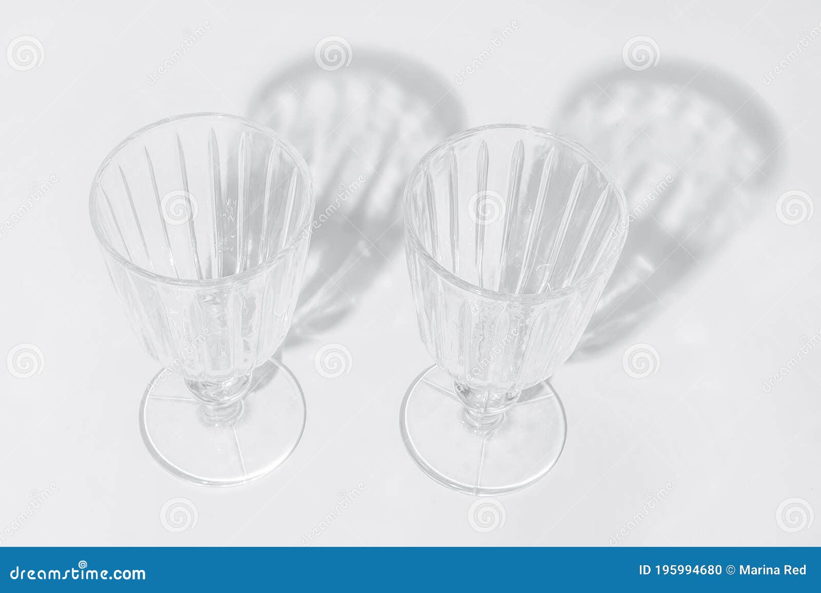 Two Glasses on a White Background. Stock Photo - Image of glass ...