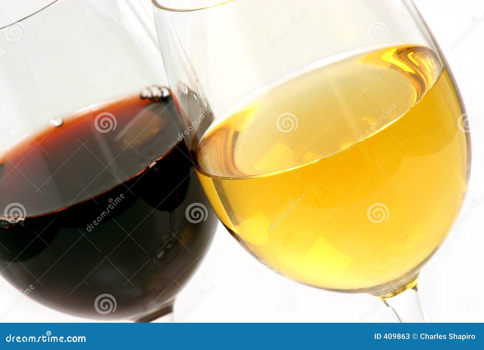 Two glasses of wine stock image. Image of salute, fruity - 409863