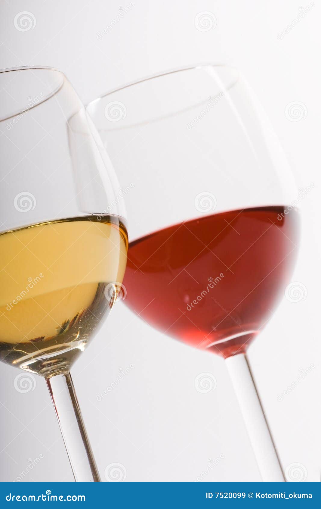 Two glasses with wine stock image. Image of tableware - 7520099