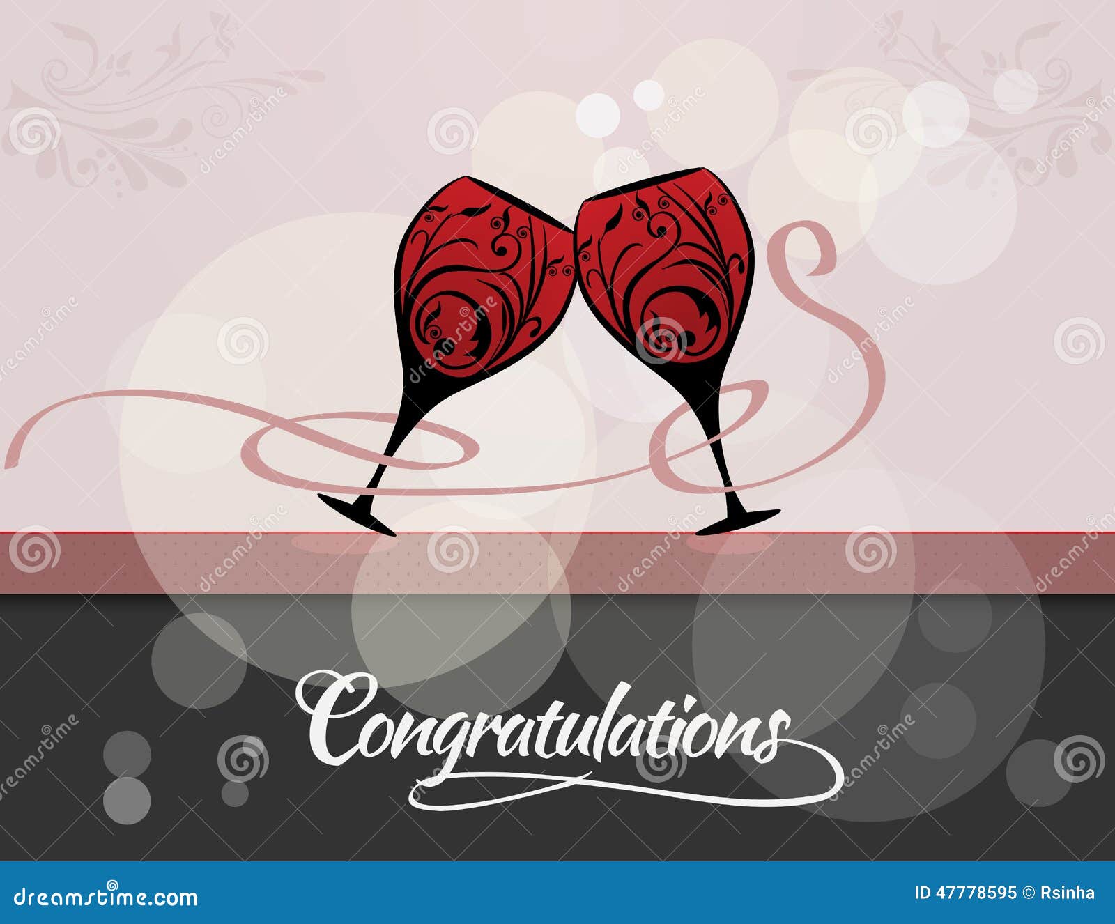 Two Glasses of Wine or Champagne. Stock Vector - Illustration of cheers ...