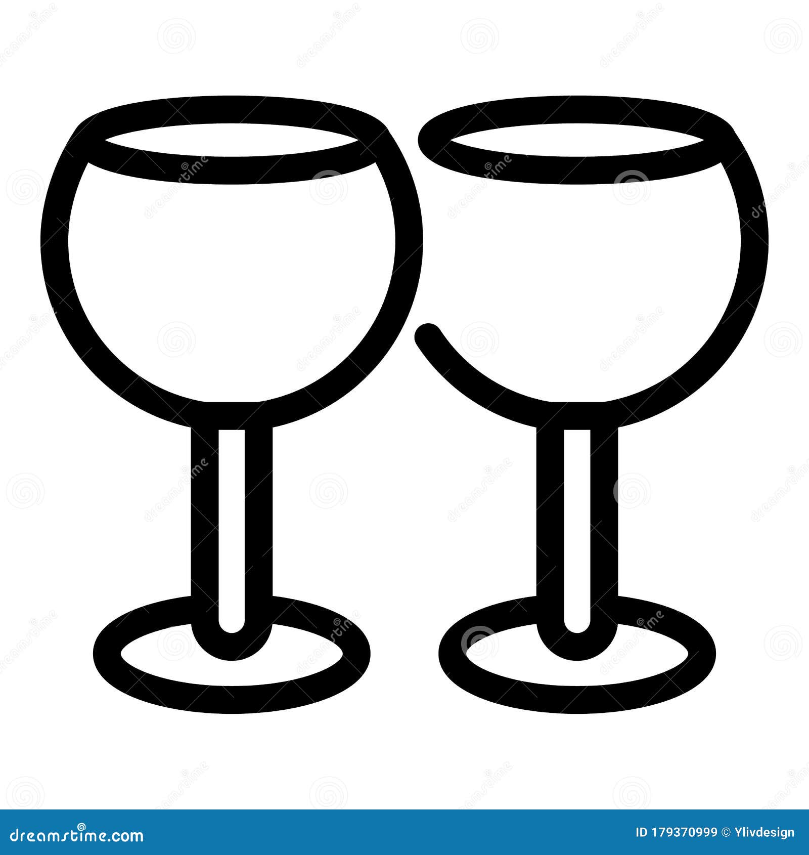 Two Glassware Icon, Outline Style Stock Vector - Illustration of bottle ...