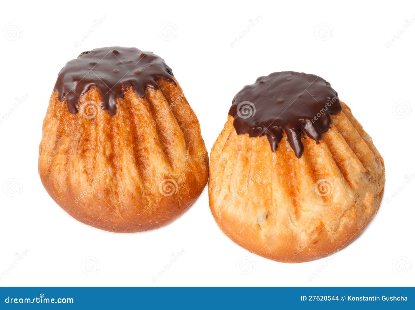 Two glazed buns stock photo. Image of soft, fresh, brown - 27620544