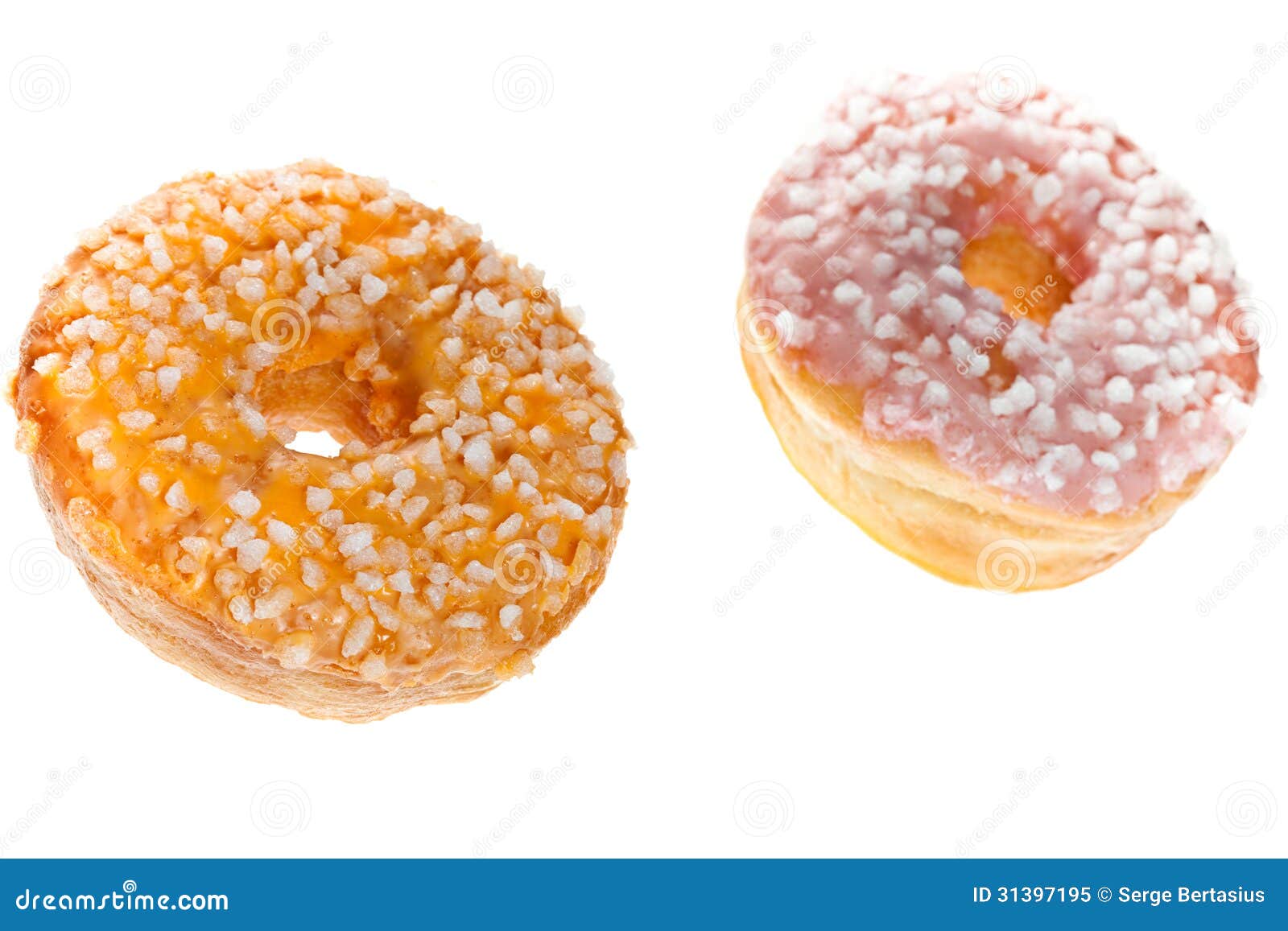 Two Glazed Donuts stock image. Image of closeup, object - 31397195