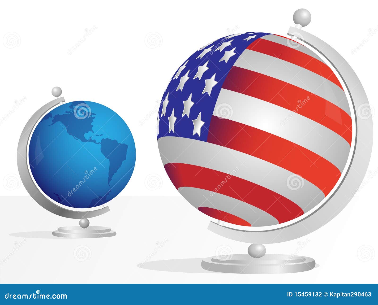 Two globe stock vector. Illustration of abstract, national - 15459132