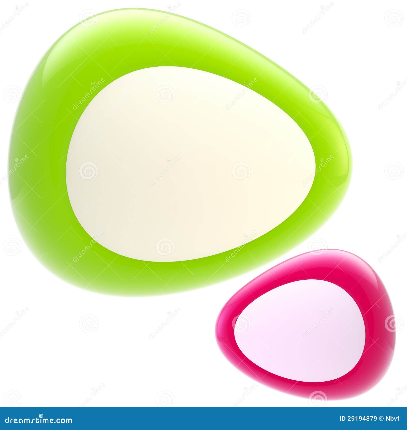 Two Glossy Blank Button Design Template Isolated Stock Illustration ...