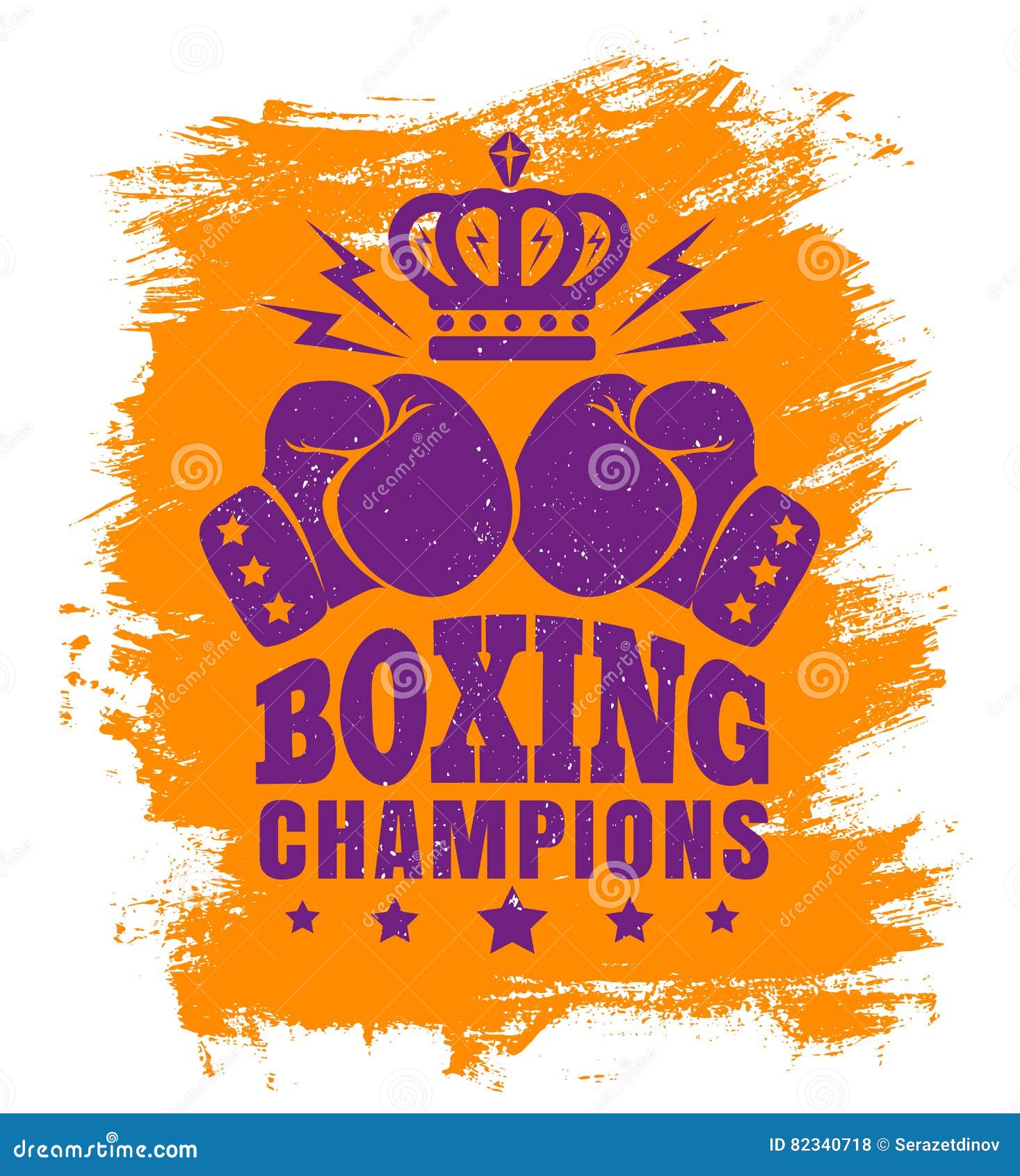 Two Gloves and Crown for Boxing Stock Vector - Illustration of logo ...