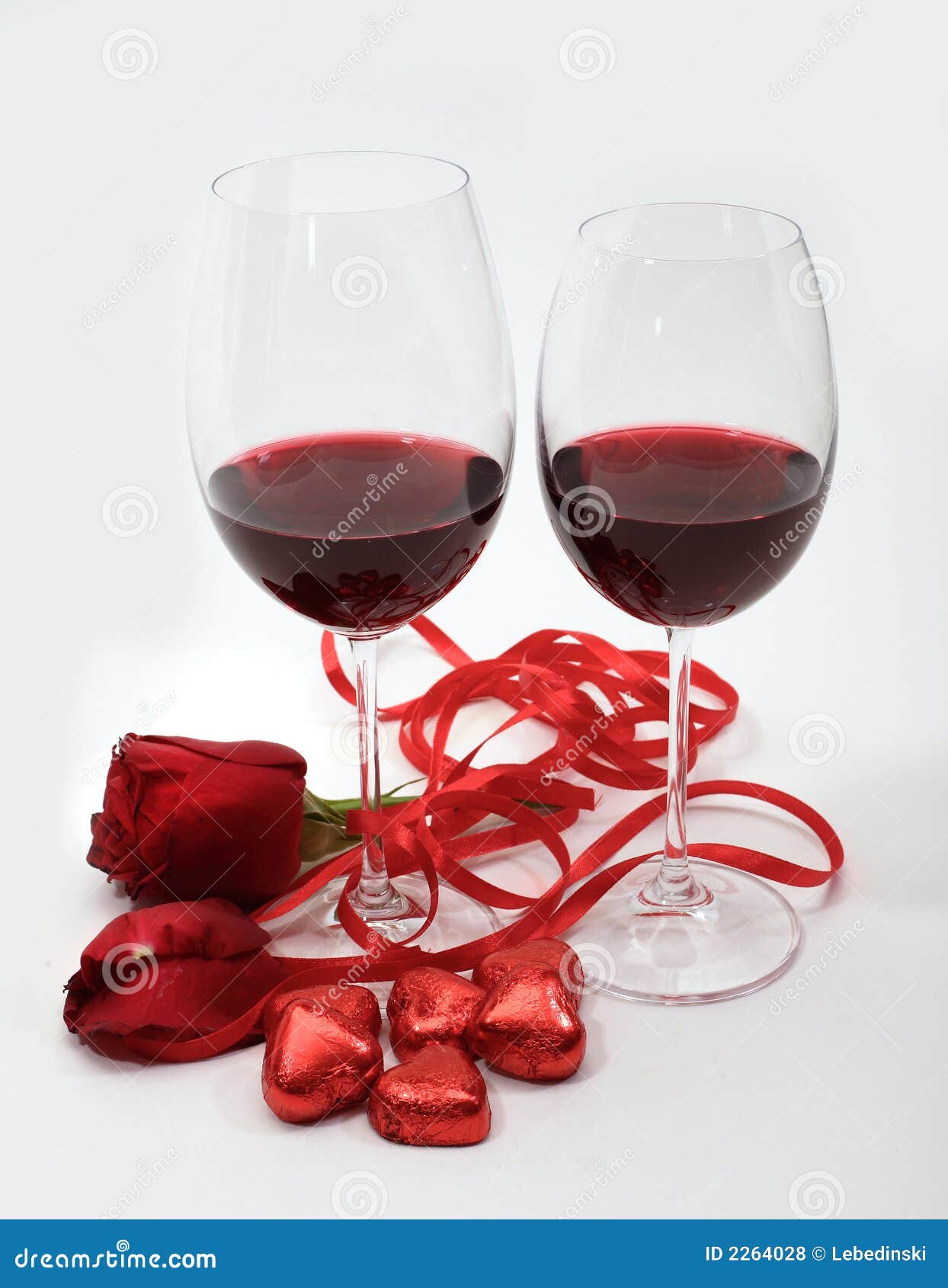 Two goblets with red wine stock photo. Image of isolated - 2264028