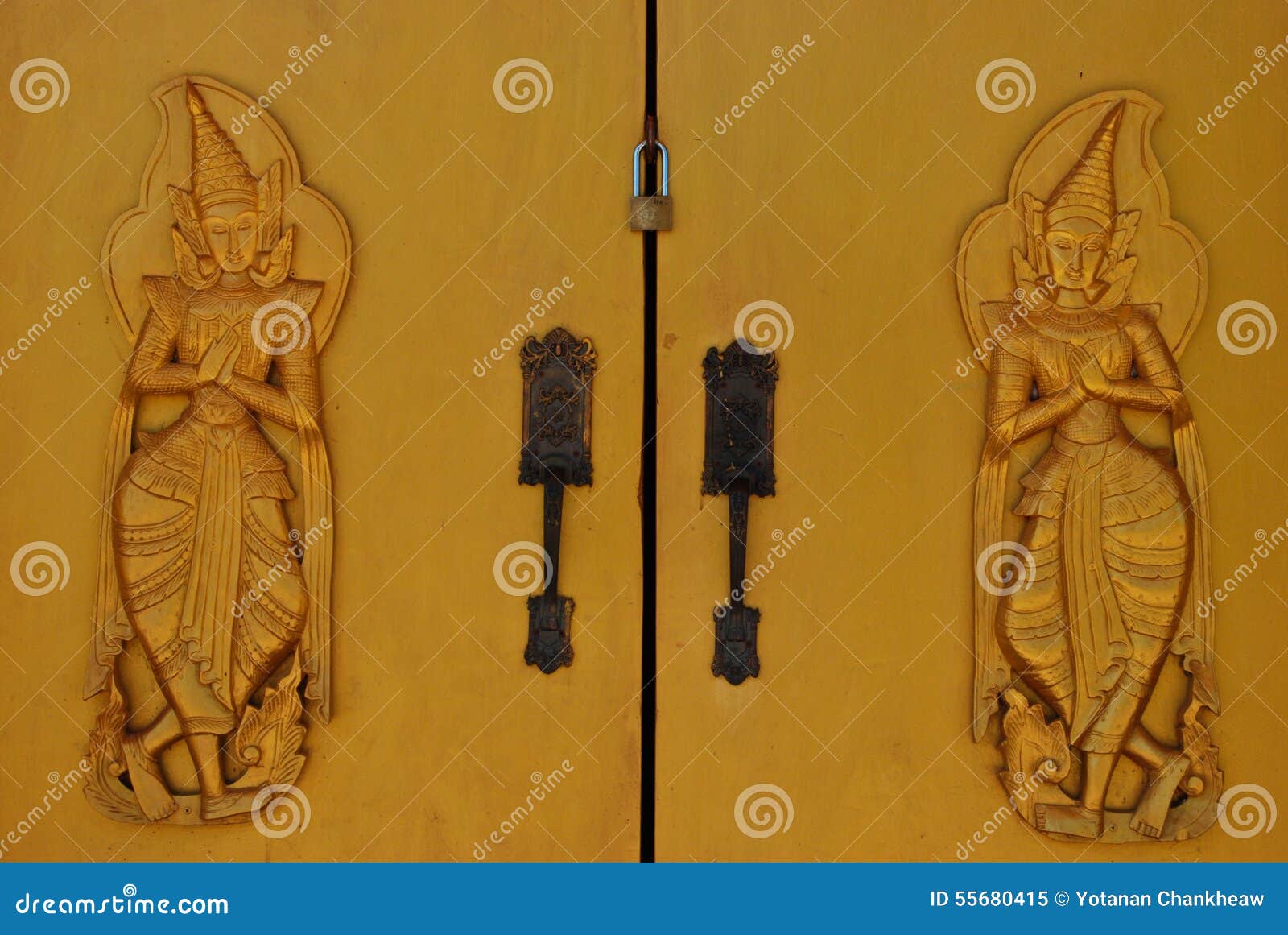 The Two God are on Sentry the Door Stock Image - Image of asia, design ...