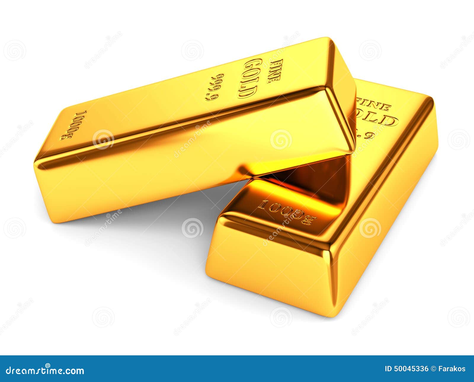 Two gold bars stock illustration. Illustration of financial - 50045336