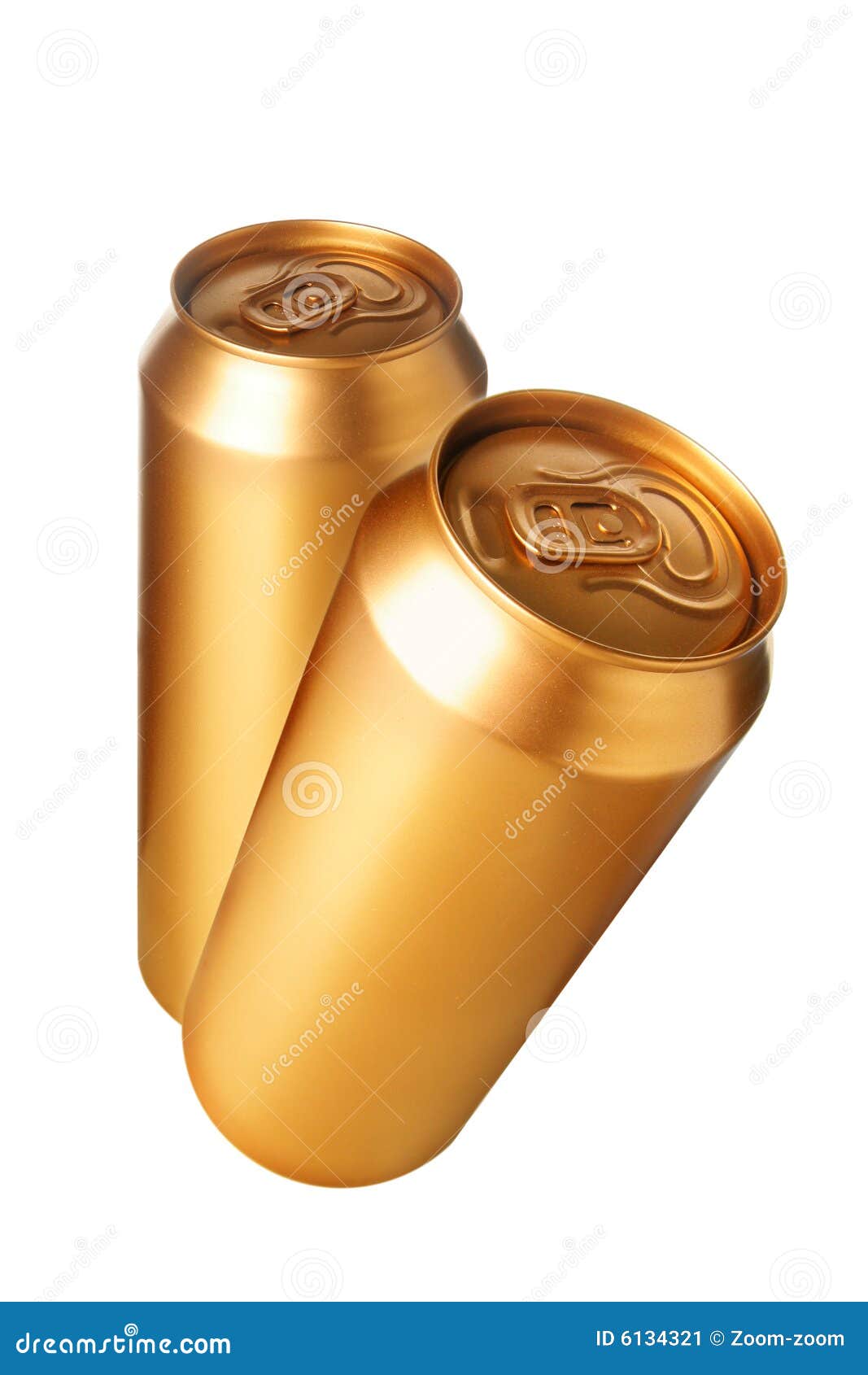 Two gold beer cans stock image. Image of beverage, lager - 6134321