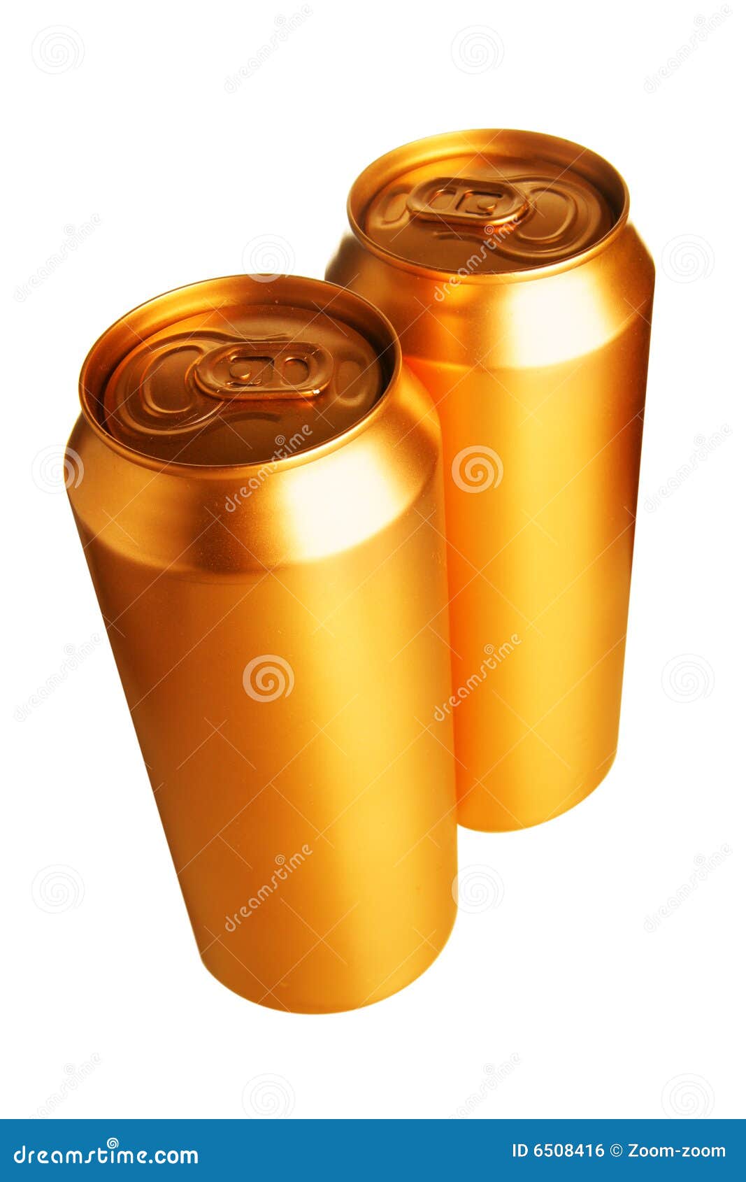 Two gold beer cans stock photo. Image of nutrition, metal - 6508416