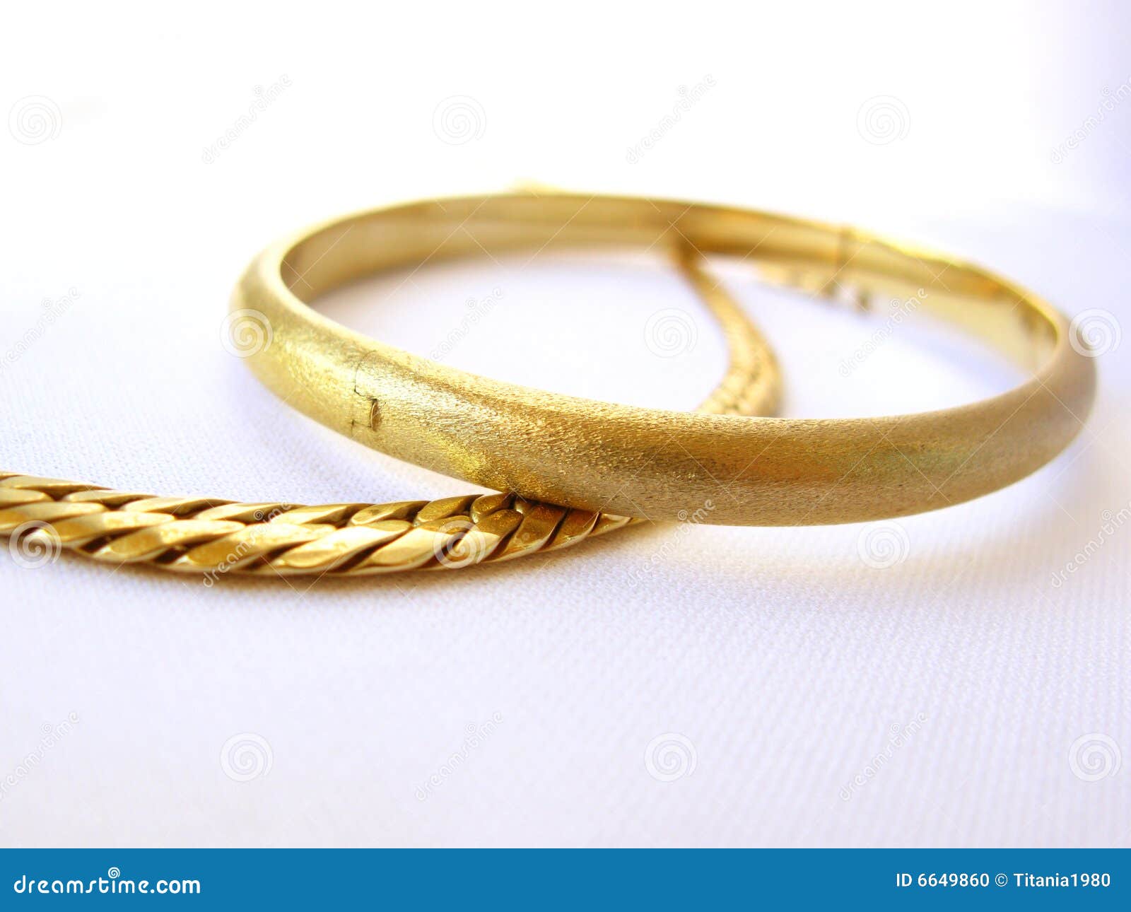 Two gold bracelet stock photo. Image of sparkle, jewel - 6649860