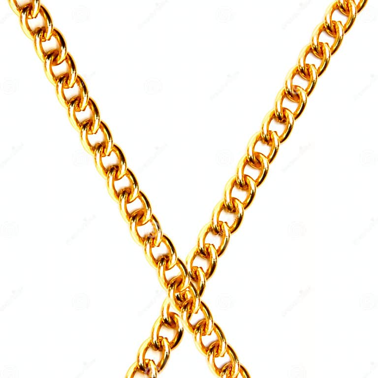 Two gold chain stock photo. Image of luxury, precious - 12470774