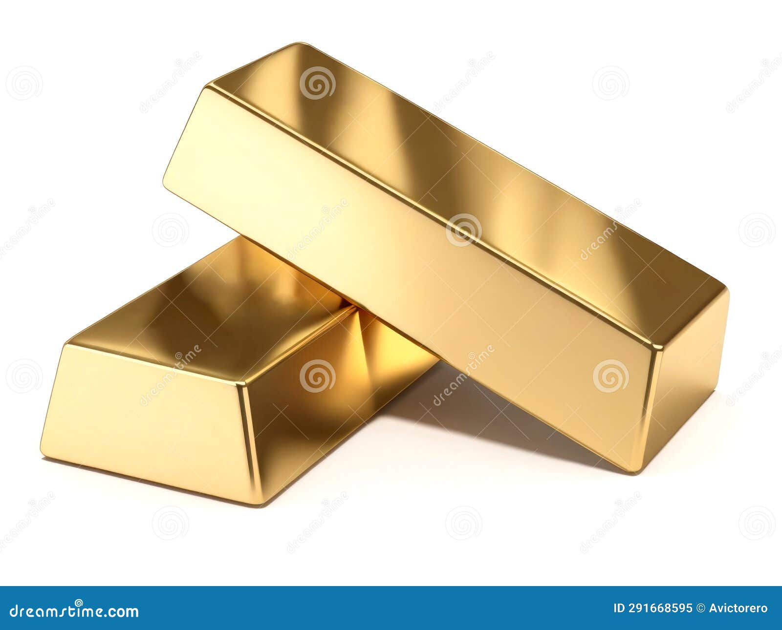 Two Gold Ingot Isolated on a White Background Stock Image - Image of ...